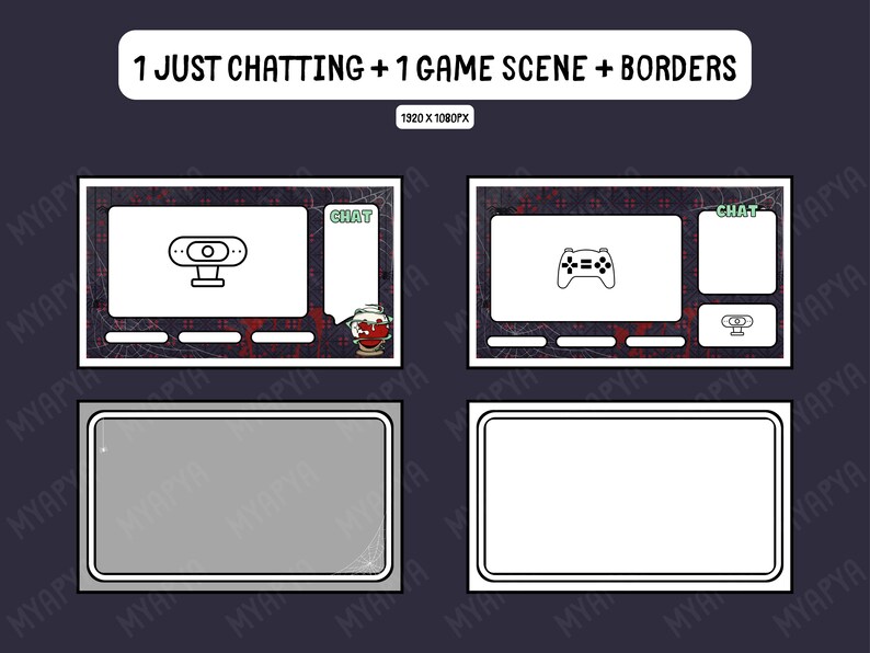 Spooky Comic Horror Animated Scene Overlay Package for Twitch ...
