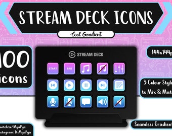 Stream Deck Icons Set Screensavers. 100 Gradient Icon Pack - Etsy