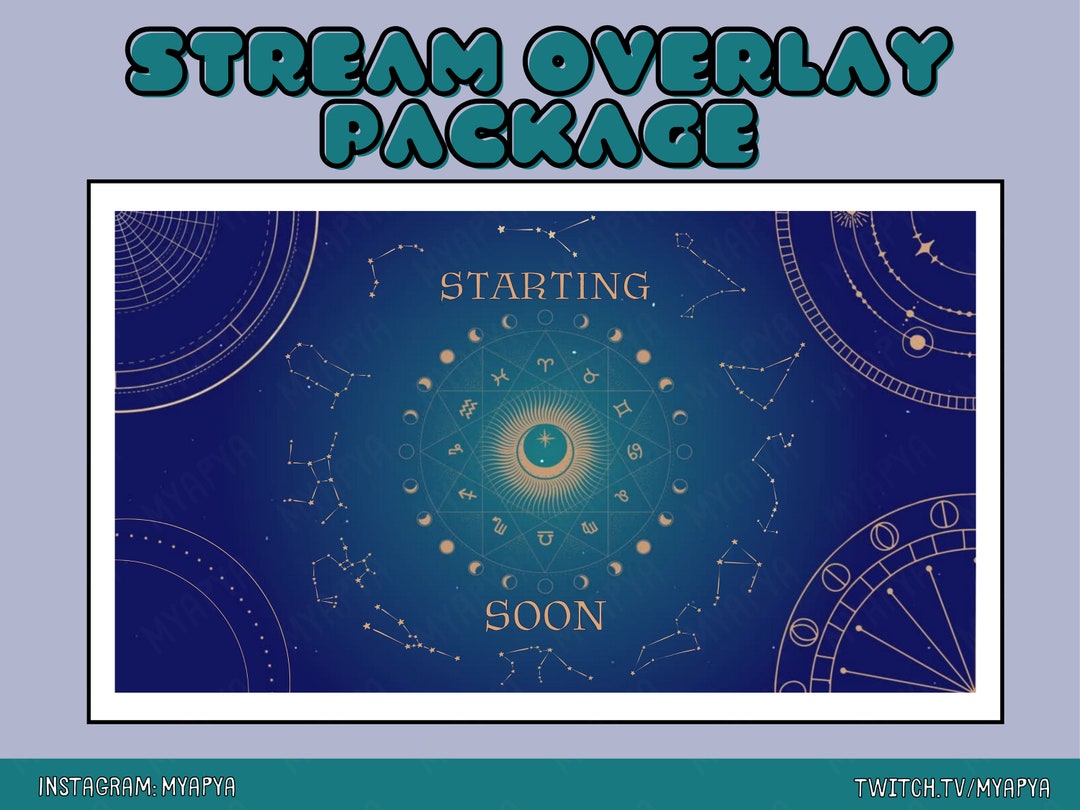 Celestial Astrology Animated Scene Overlay Package for Twitch ...