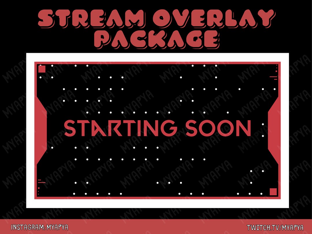 FPS Shooter Red Gamer Animated Scene Overlay Package for Twitch ...