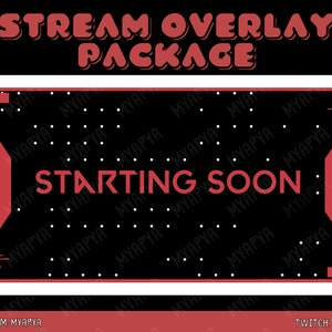 FPS Shooter Red Gamer Animated Scene Overlay Package for Twitch ...