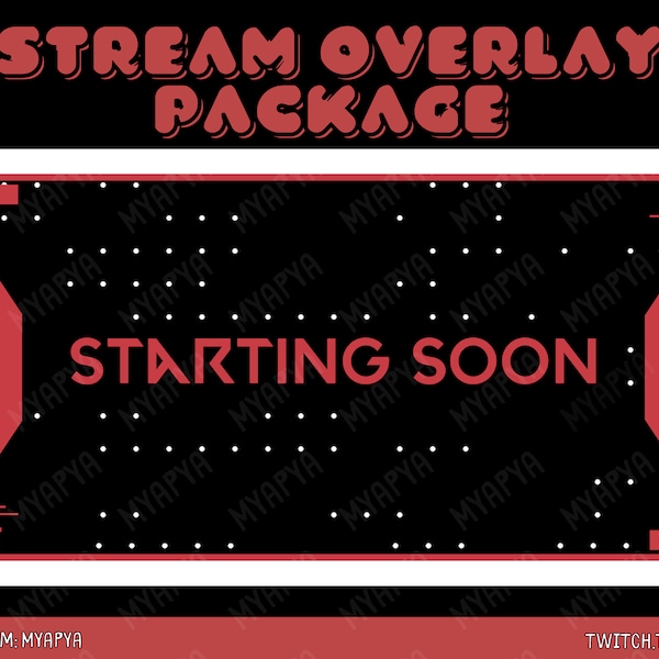 Red Black Twitch Overlay - Etsy