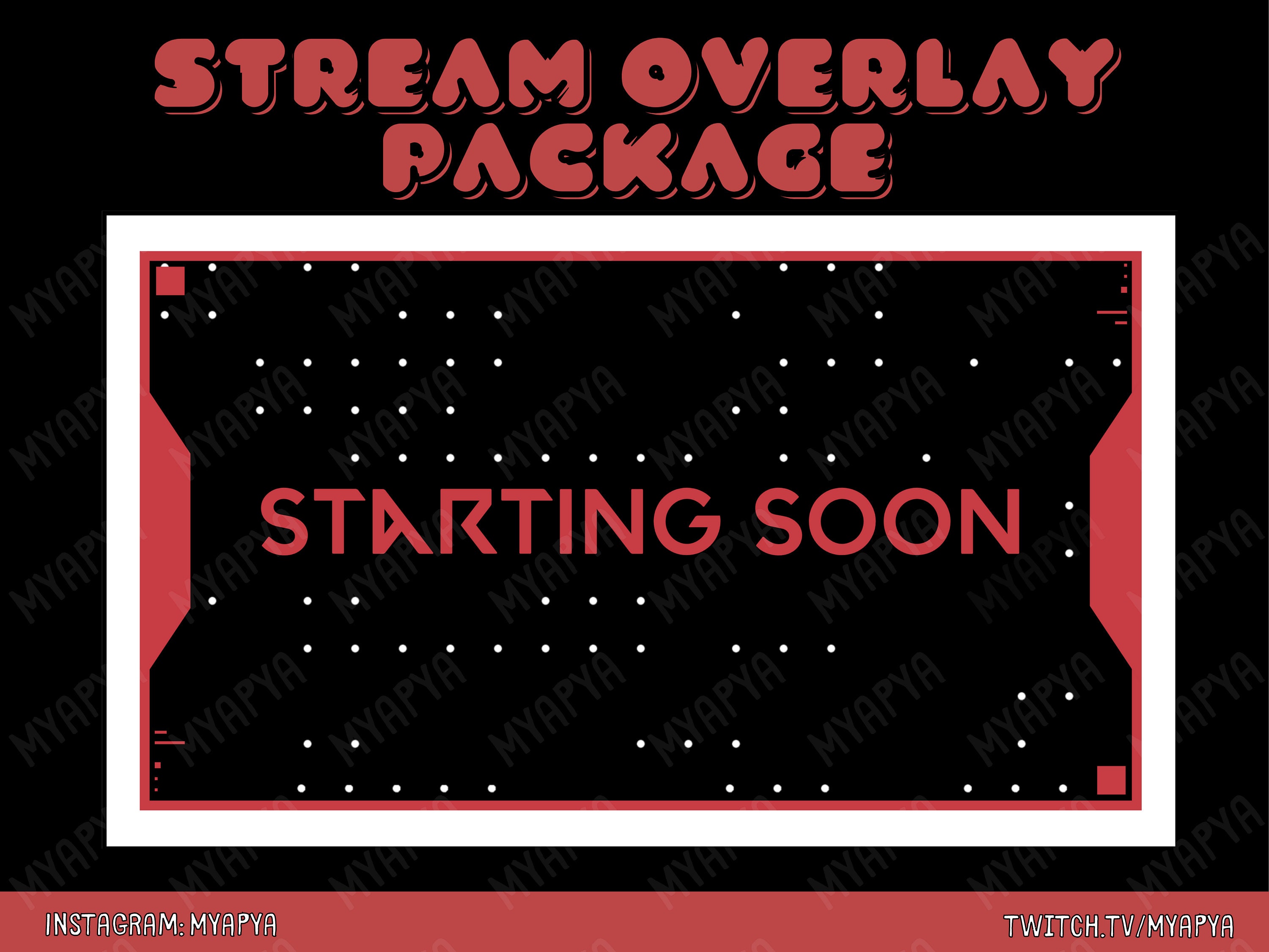 FPS Shooter Red Gamer Animated Scene Overlay Package for - Etsy