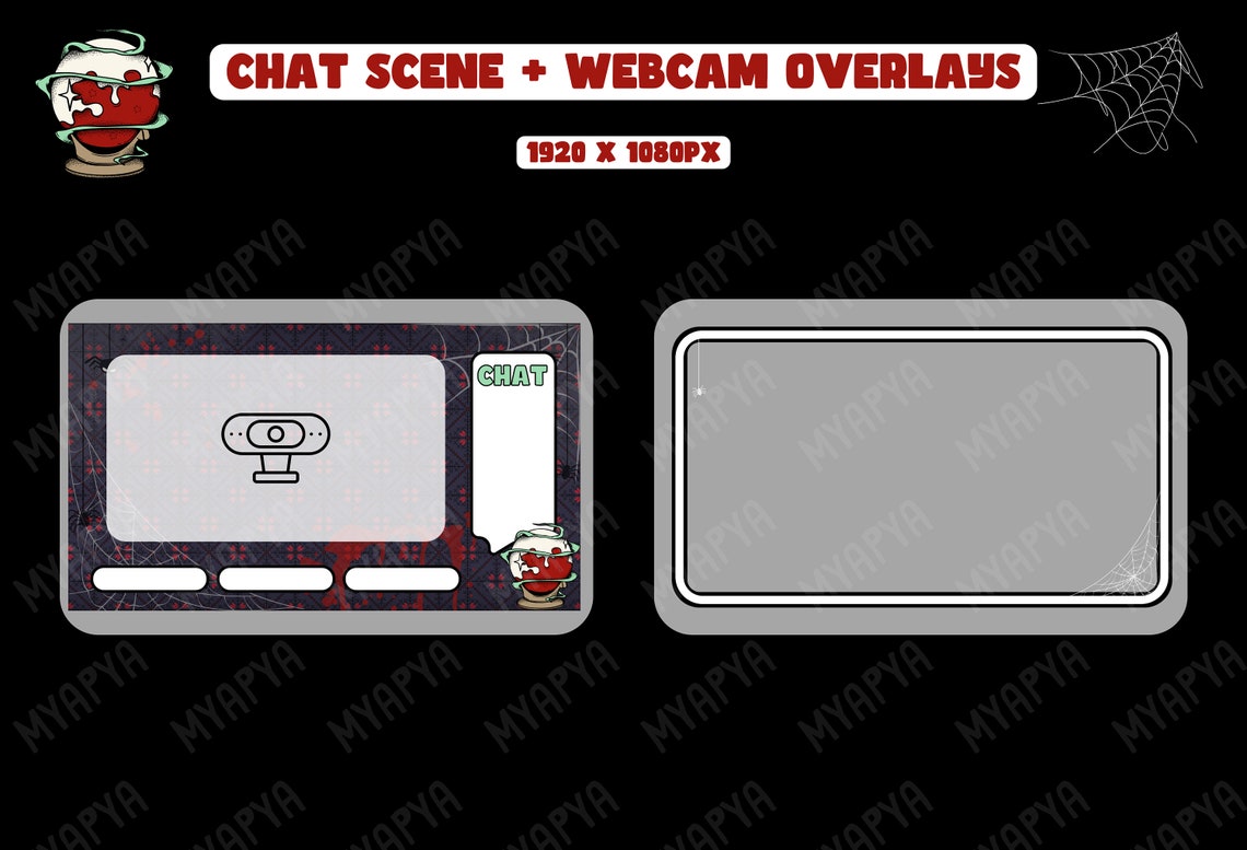 Spooky Comic Horror Animated Scene Overlay Package for Twitch - Etsy