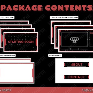 FPS Shooter Red Gamer Animated Scene Overlay Package for Twitch ...