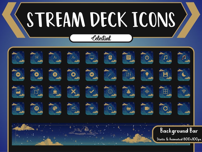 Stream Deck Icons Set + Screensavers. 100 Gradient Icon Pack for Elgato ...