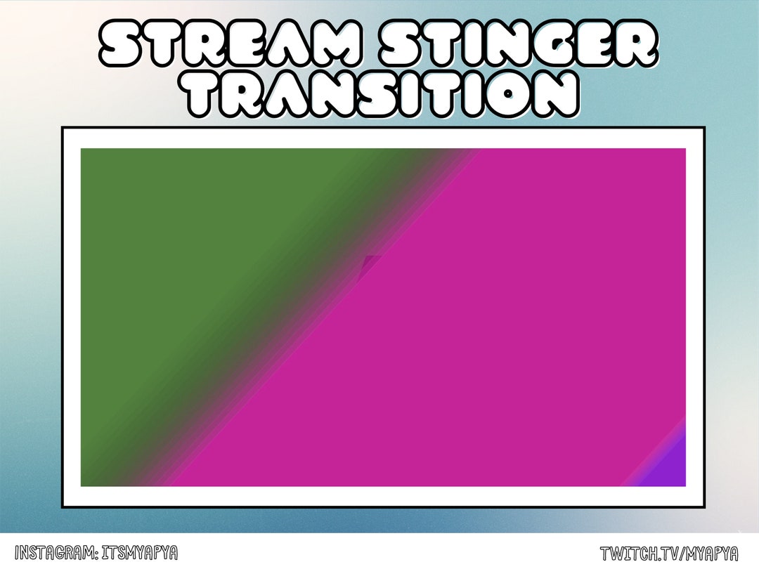 Swipe Animated Stinger Transition for Twitch | Blue | Pink | Scene ...
