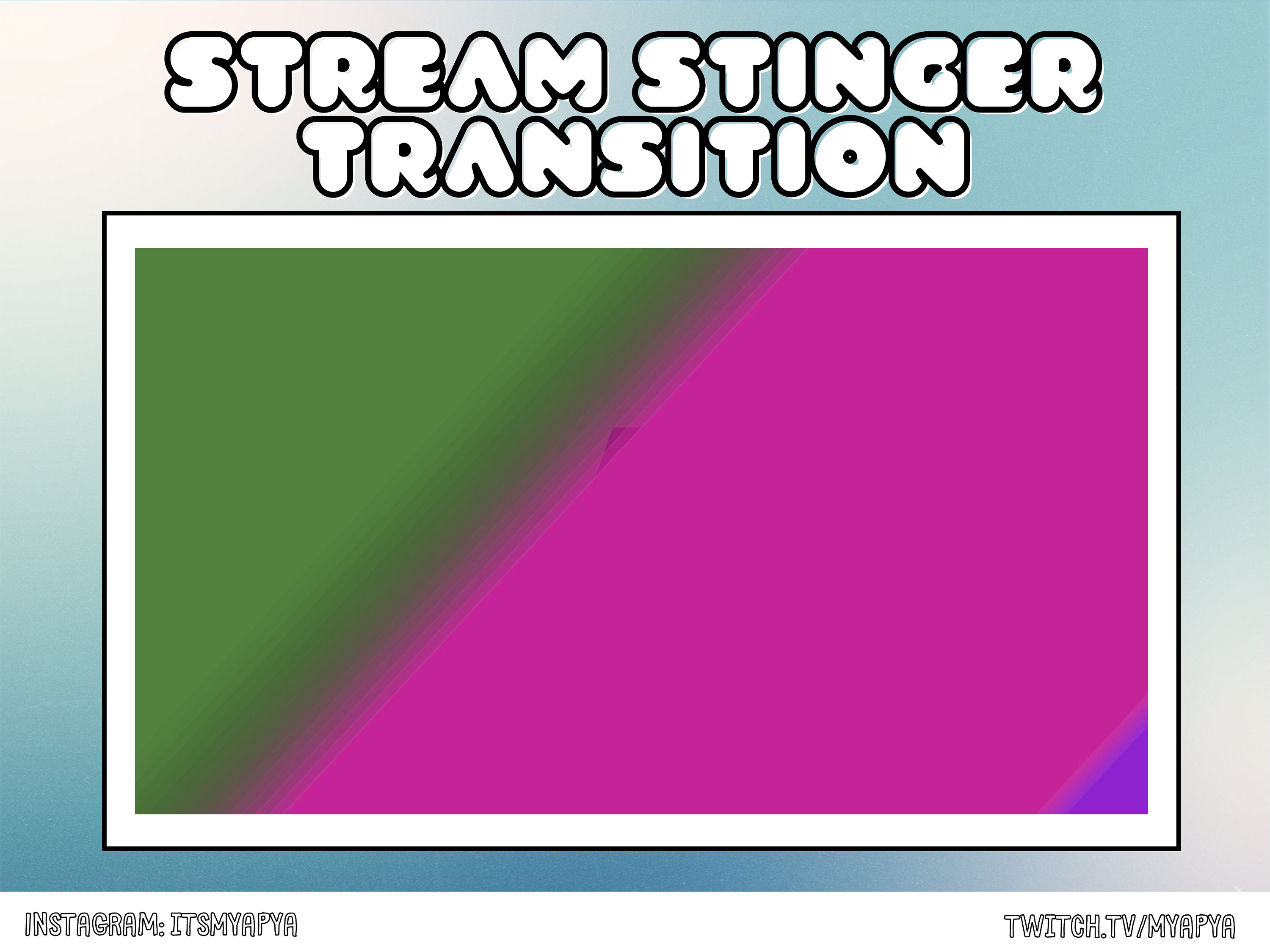 Swipe Animated Stinger Transition for Twitch | Blue | Pink | Scene ...