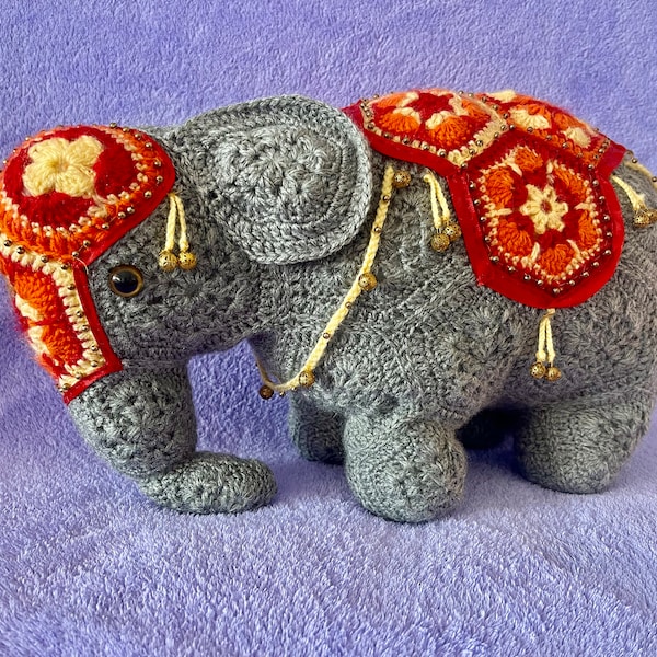 African Flower Elephant Crochet Pattern - Etsy