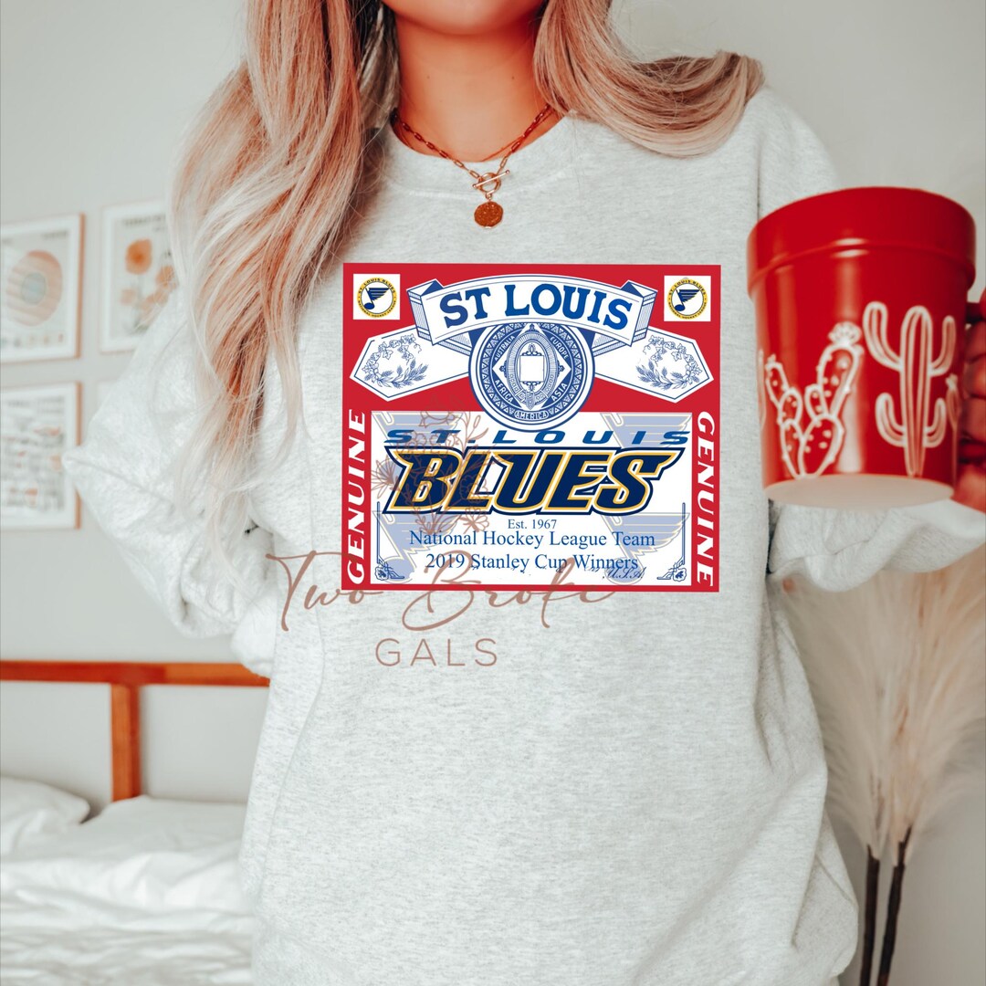 STL Vintage Inspired Beer and Hockey PNG | Sublimation | Blues Inspired ...