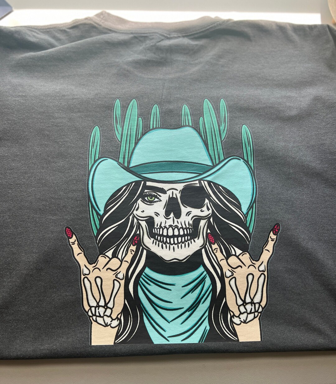 Stay Rowdy Western Skeleton Cowgirl Comfort Colors Tee Western Style ...