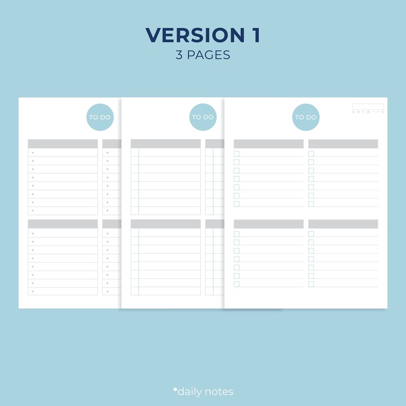 Blank to Do List | Printable and Downloadable | A4/a5/letter Planner ...
