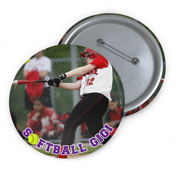 Softball Buttons - Etsy