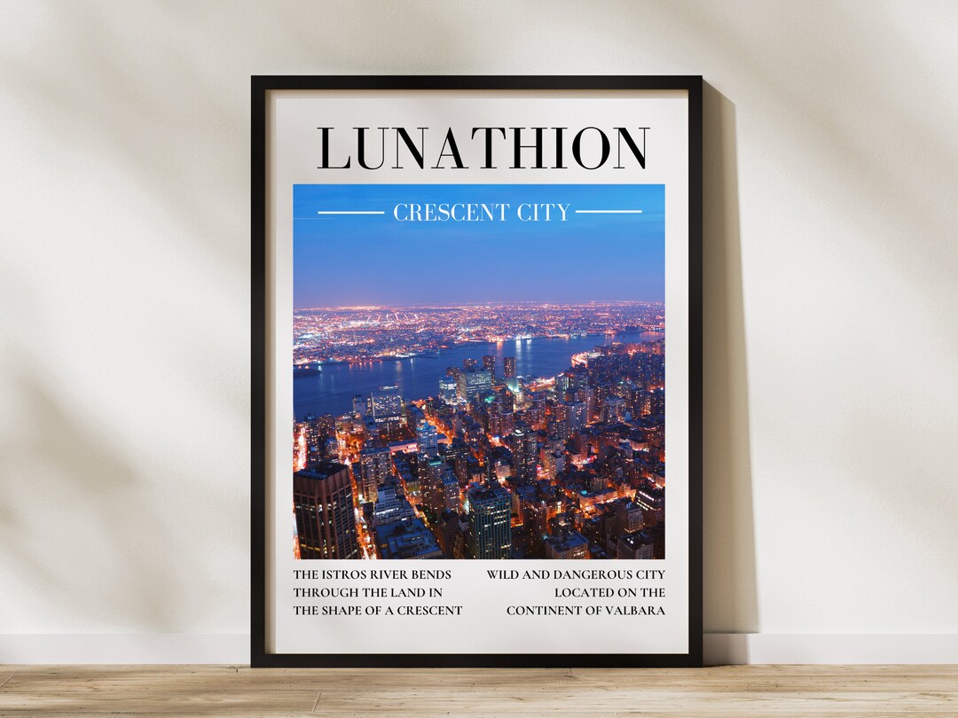 Crescent City Wall Art, Lunathion Poster Print, Starborn, SJM Wall Art ...