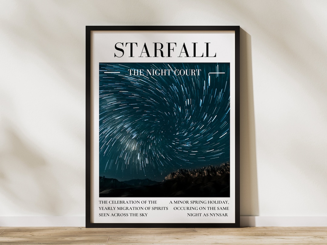 Starfall Wall Art, Official SJM Merch, the Night Court, Court of Dreams ...