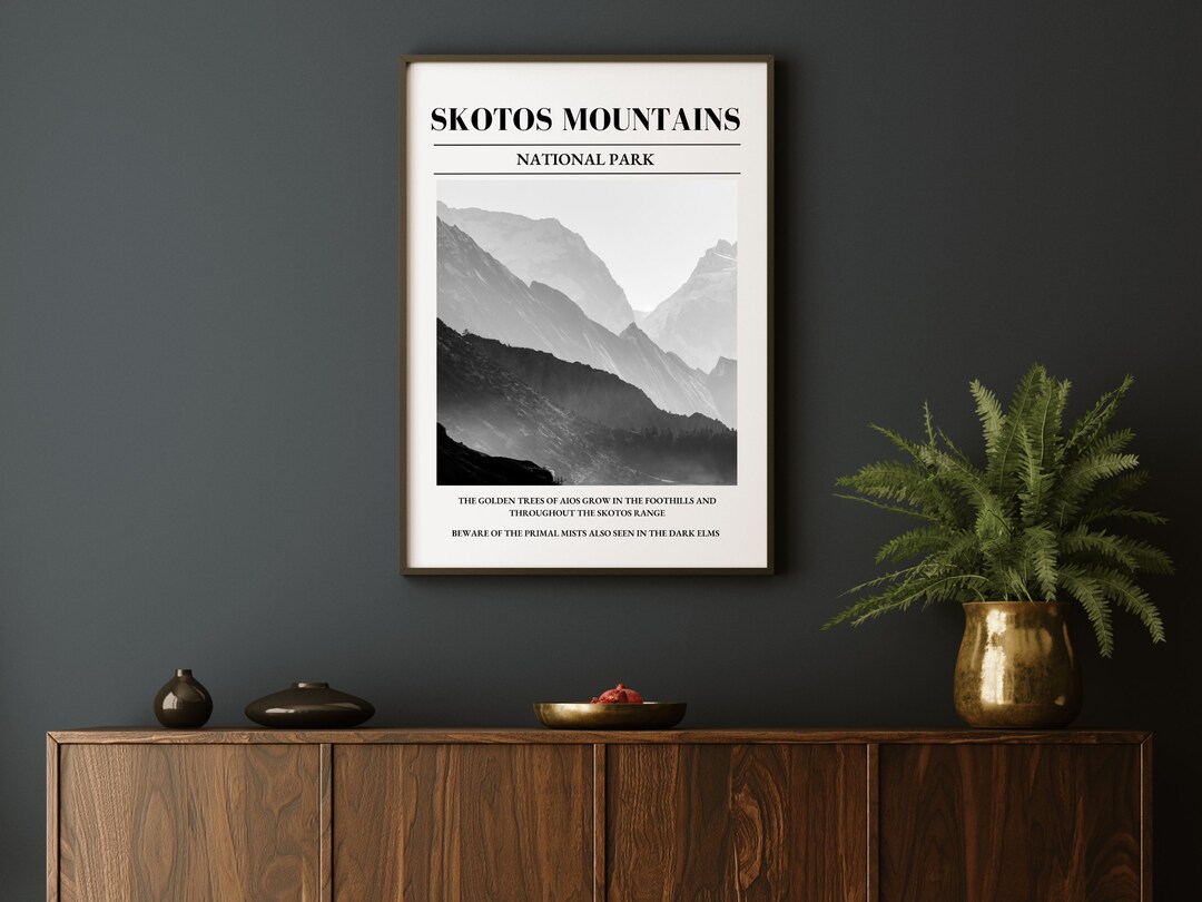 From Blood and Ash Wall Art, Skotos Mountains National Park Print, FBAA ...