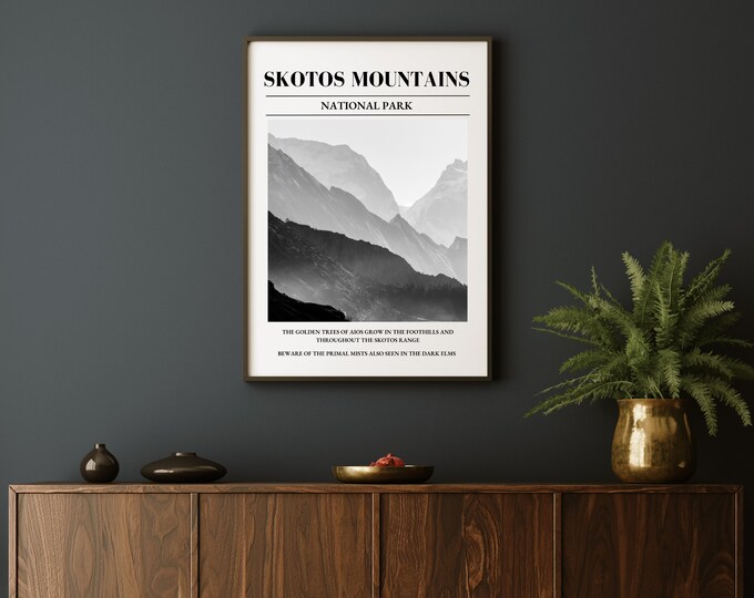 From Blood and Ash Wall Art, Skotos Mountains National Park Print, FBAA ...