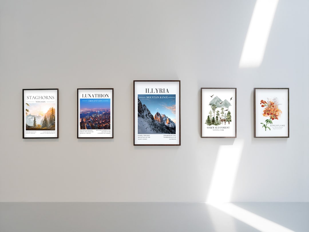 SJM Wall Art Bundle, Throne of Glass Wall Art Bundle, Official SJM ...