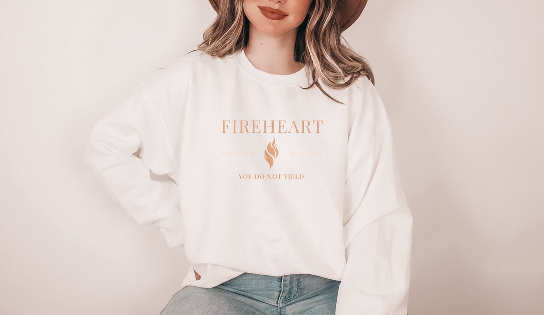 Gold Embroidered Fireheart Sweatshirt, Official SJM Merch, Throne of ...