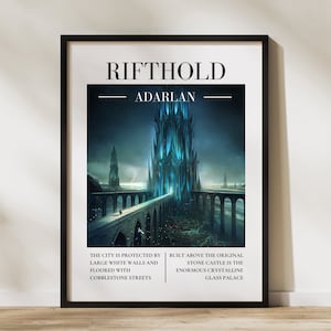Throne of Glass Wall Art, Rifthold, Adarland, Wingleader, SJM Wall Art ...