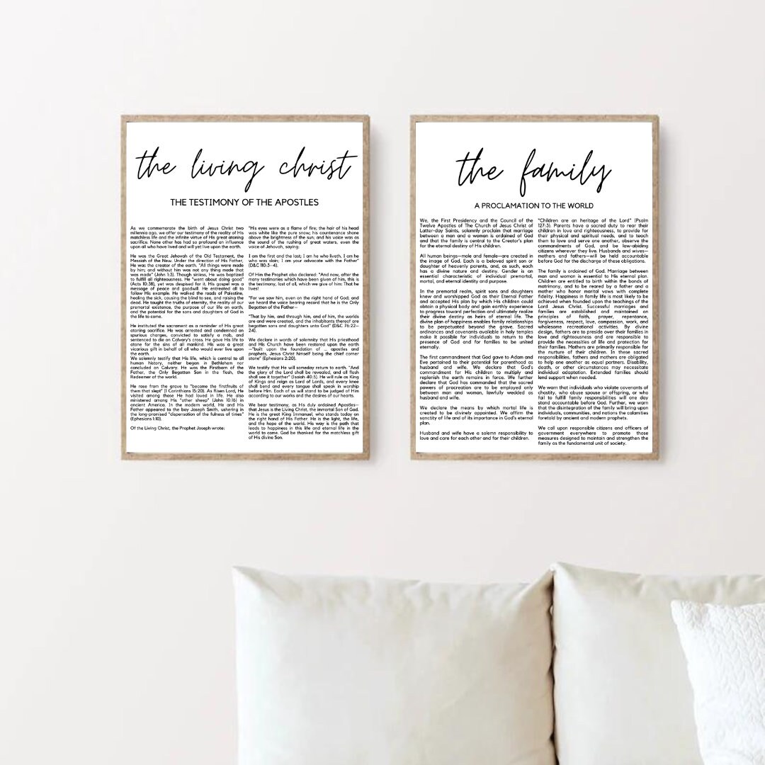 LDS Proclamation Art Bundle | the Family a Proclamation to the World ...