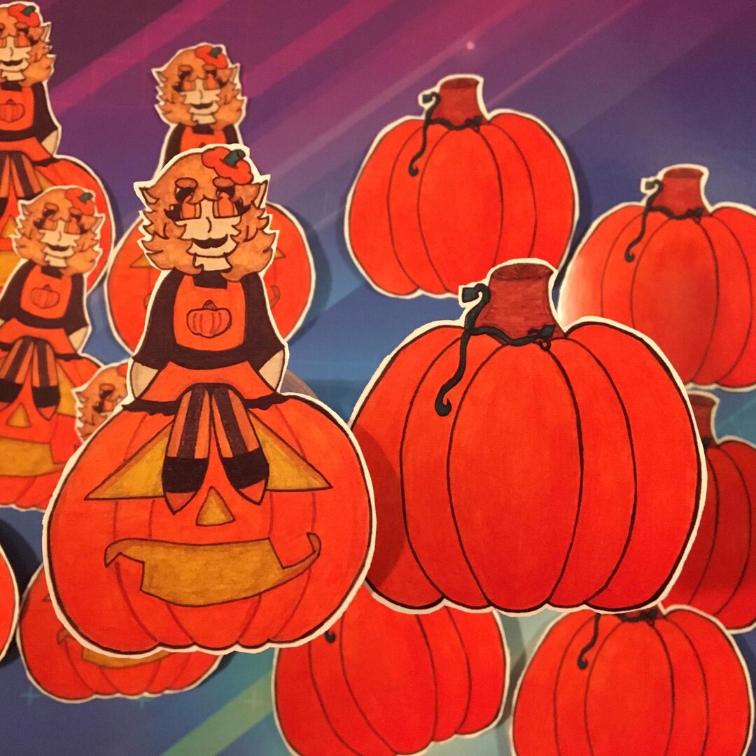 Jack-o Pumpkin Sticker & Pumpkin Sticker |vinyl Sticker, Water ...