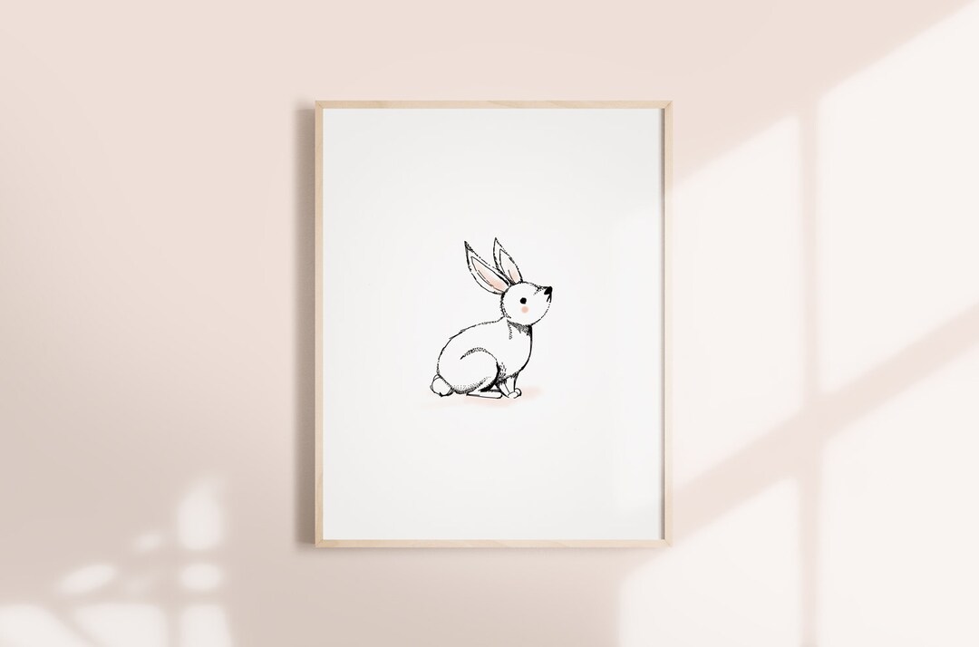 Digital Art Rabbit Illustration || DIGITAL DOWNLOAD - Etsy