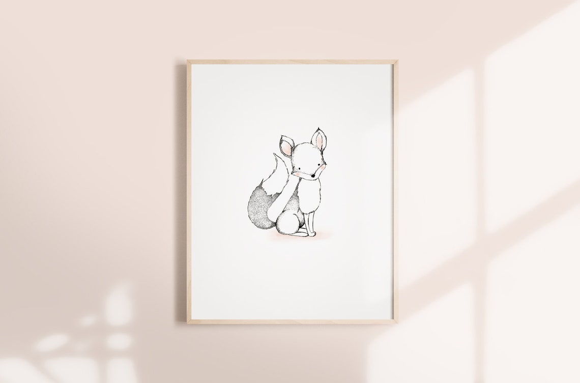 Digital Art Fox Illustration || DIGITAL DOWNLOAD - Etsy