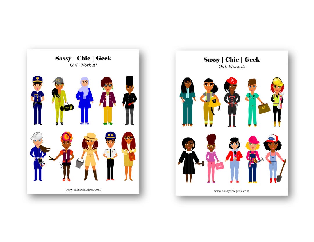 Career Women Sticker Set - Etsy