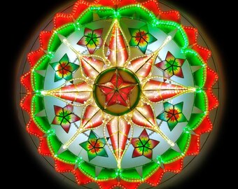 LED Clear Starlight/bougainvillea Capiz Parol Philippines Christmas ...