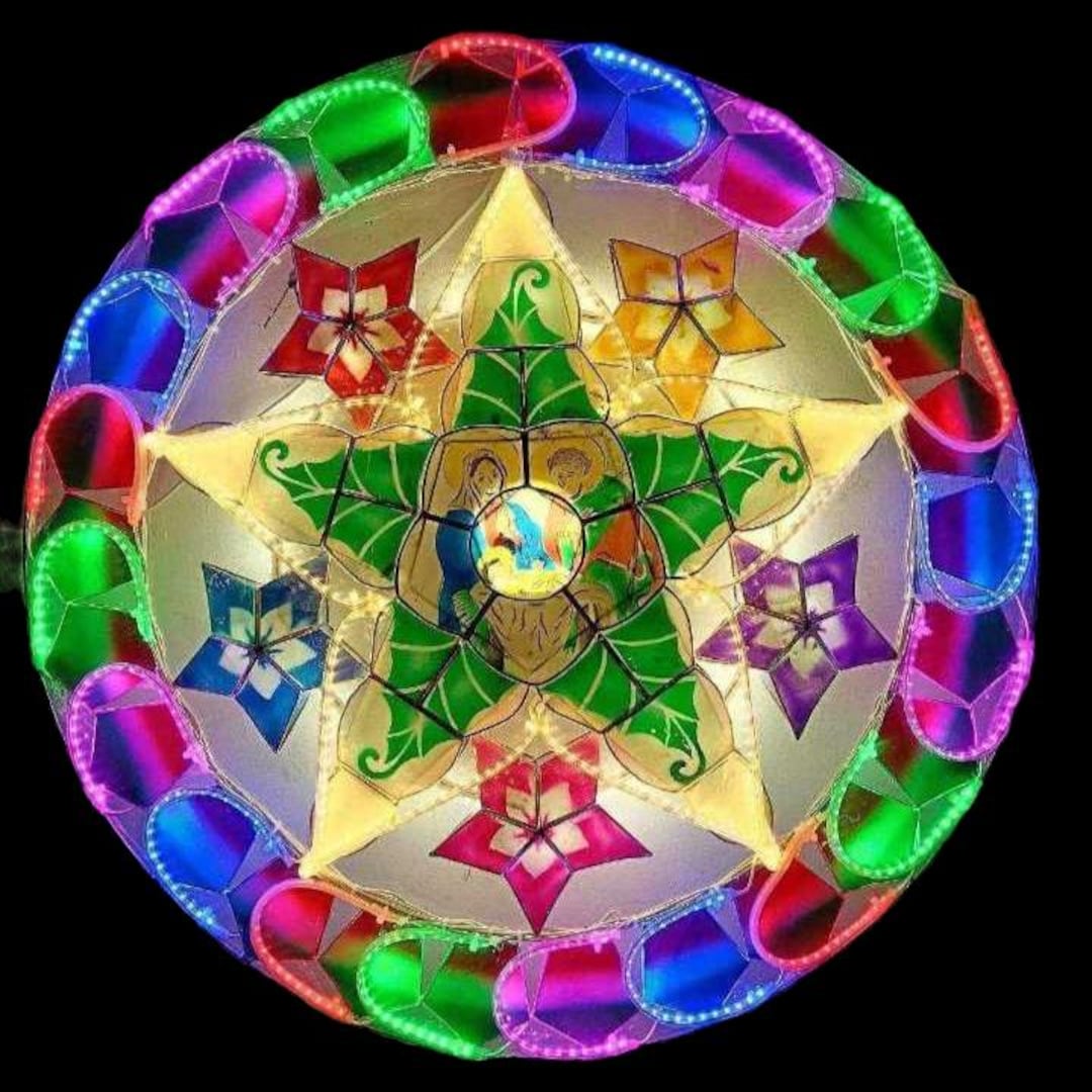 Holy Family Rainbow Pure LED Classic Filipino Christmas Lantern Capiz ...