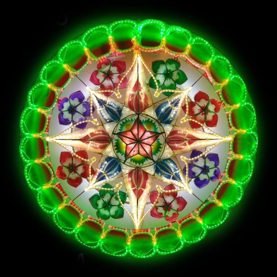 Tala Flowers 24" Pure LED Classic Filipino Christmas Lantern - Capiz ...