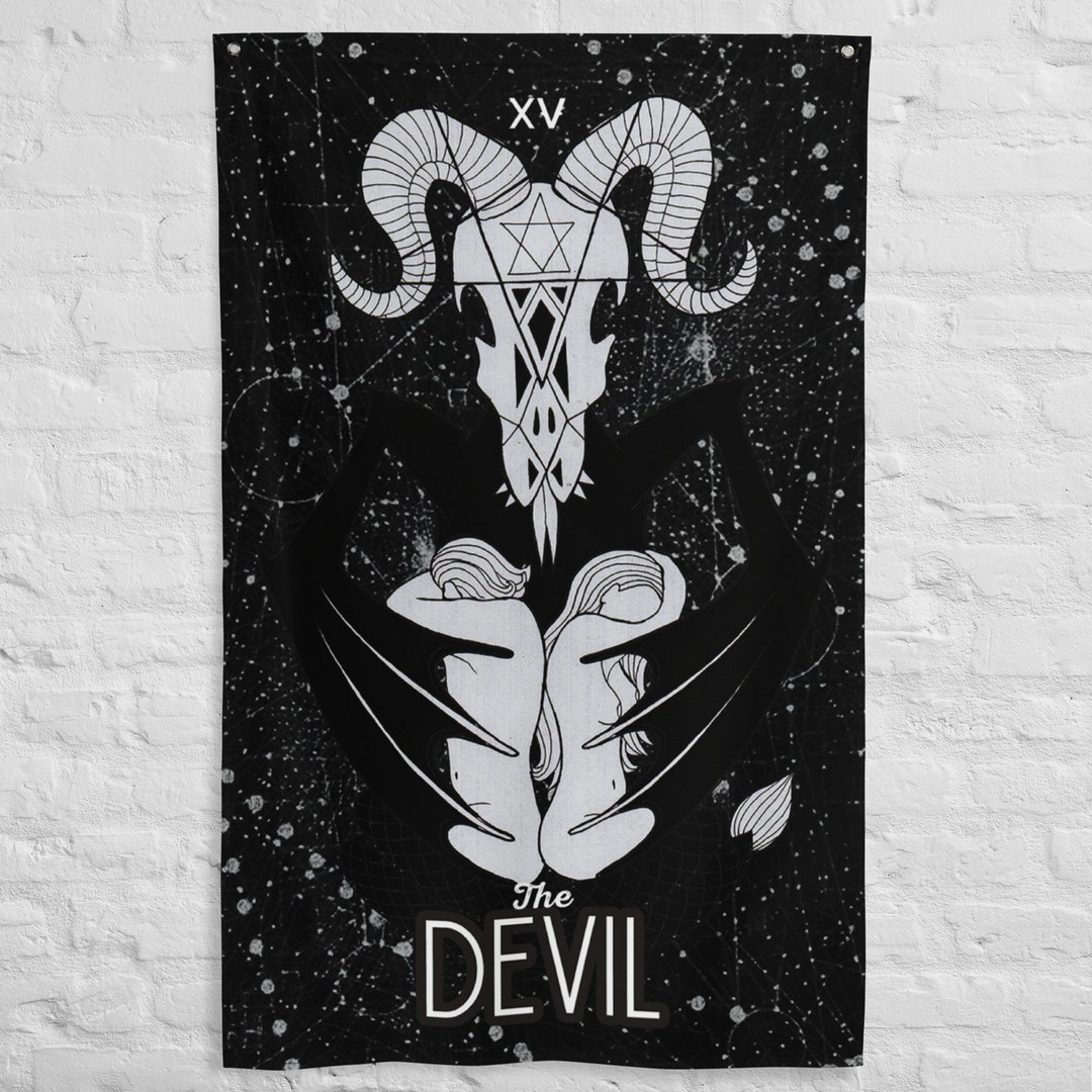 XV the Devil Tarot Card Flags Wall Hangings Home Decor - Etsy