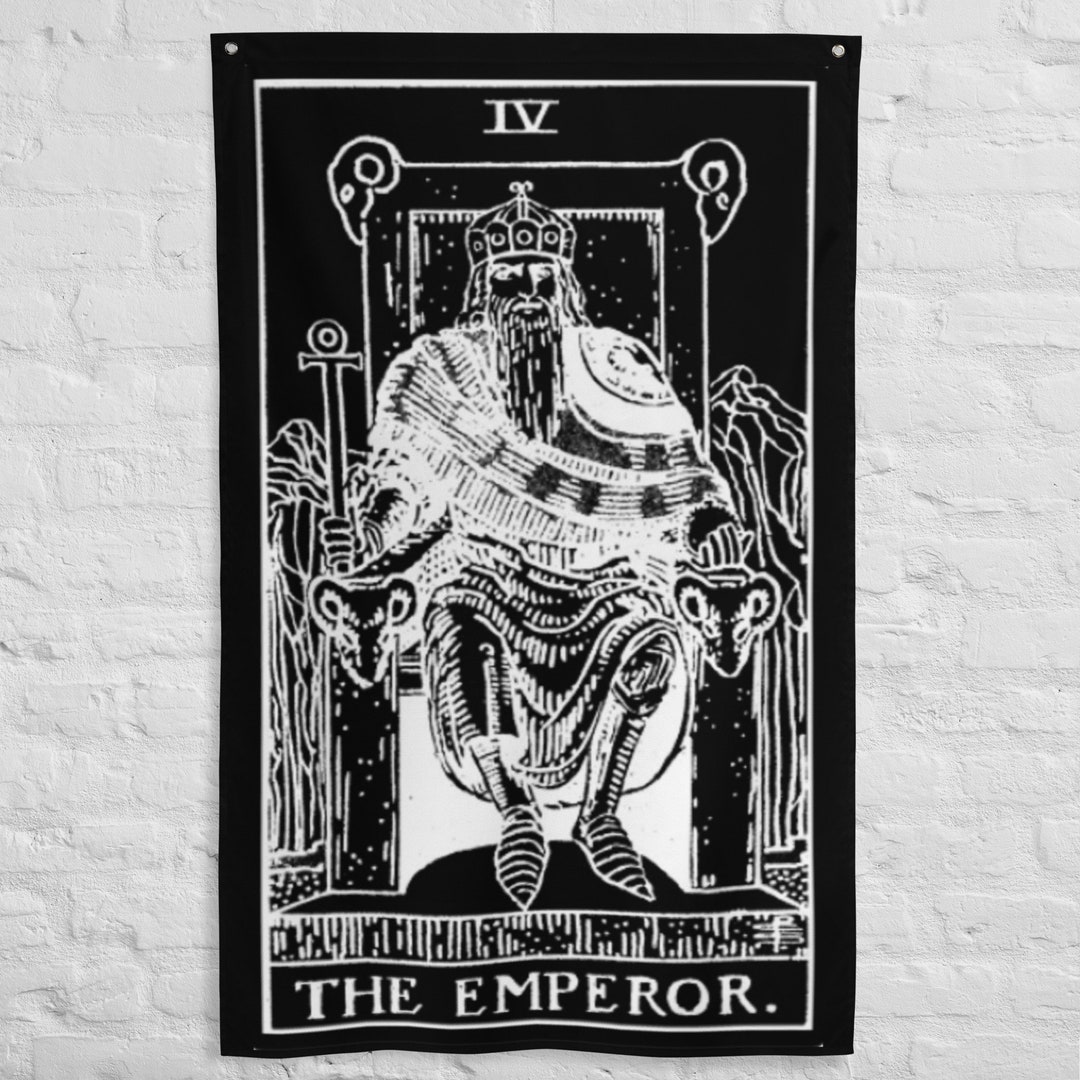 Iv The Emperor Tarot Card Flags Wall Hangings Home Decor Etsy
