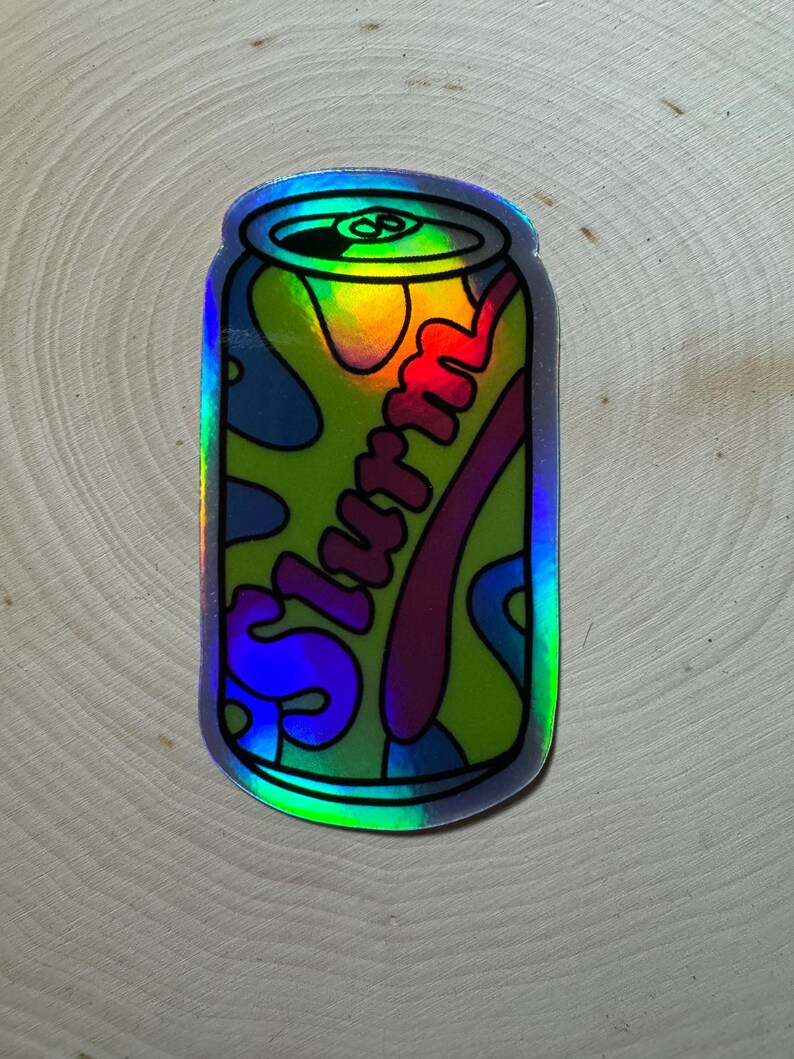 Futurama Slurm Can Holographic Sticker Waterproof - Etsy