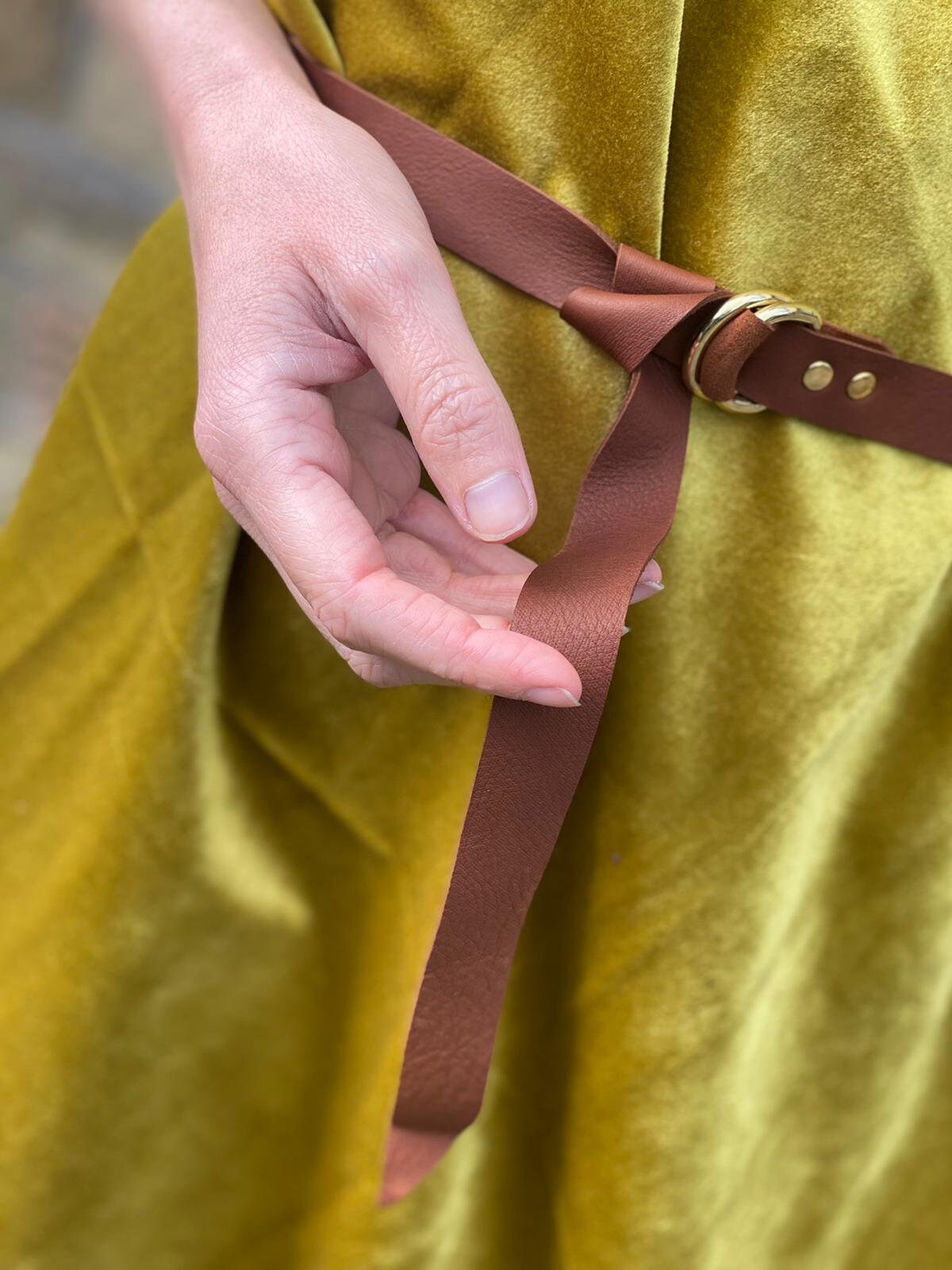 Real Leather Fantasy/medieval Style Belt in Plum With Gold - Etsy UK