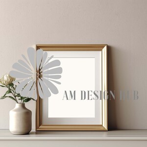Bronze Gold Frame Mockup PSD, for 4x5 Ratio Vertical Wall Art, Vertical ...