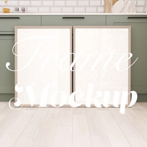 Double Frames Mockup, for Vertical A4 Posters Set, Kitchen Interior ...