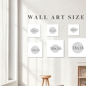 Square Wall Art Size Guide Inches, Square Print Sizes, Display Guide ...