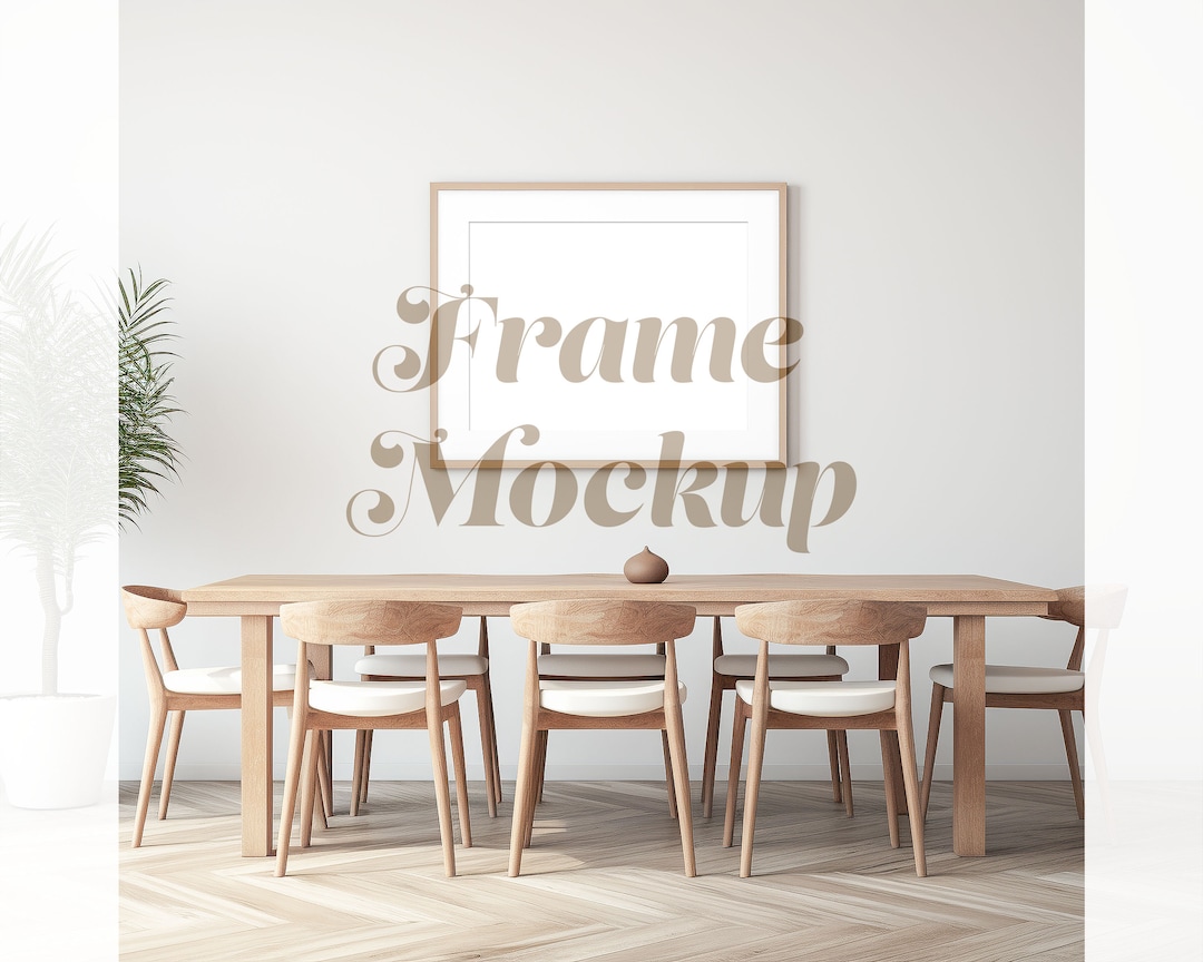 Landscape Frame Mockup, for 4x3 Ratio Art, Horizontal Frame Mockup for ...