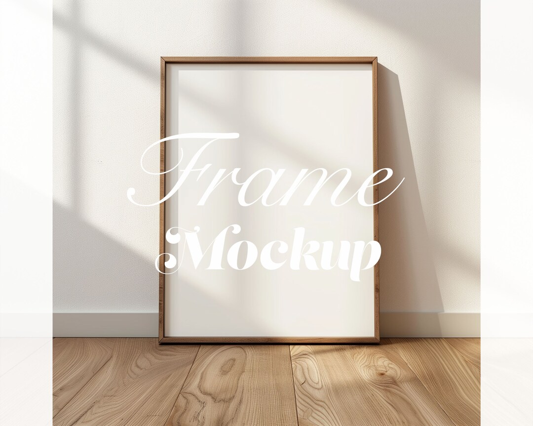 Wood Frame Mockup, Vertical 3x4 Poster Frame on Floor Display - Etsy
