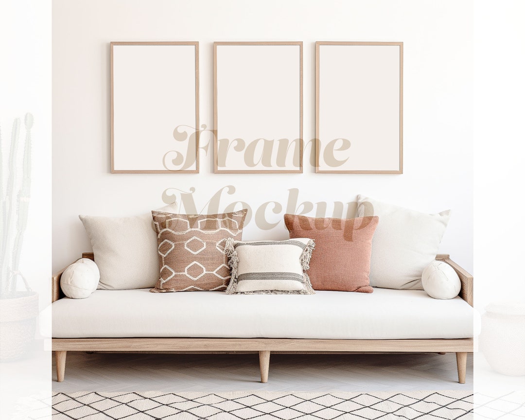 Three Frame Mockup PSD, 2x3 Frame Mockup Set of 3, Minimal Bohemian ...