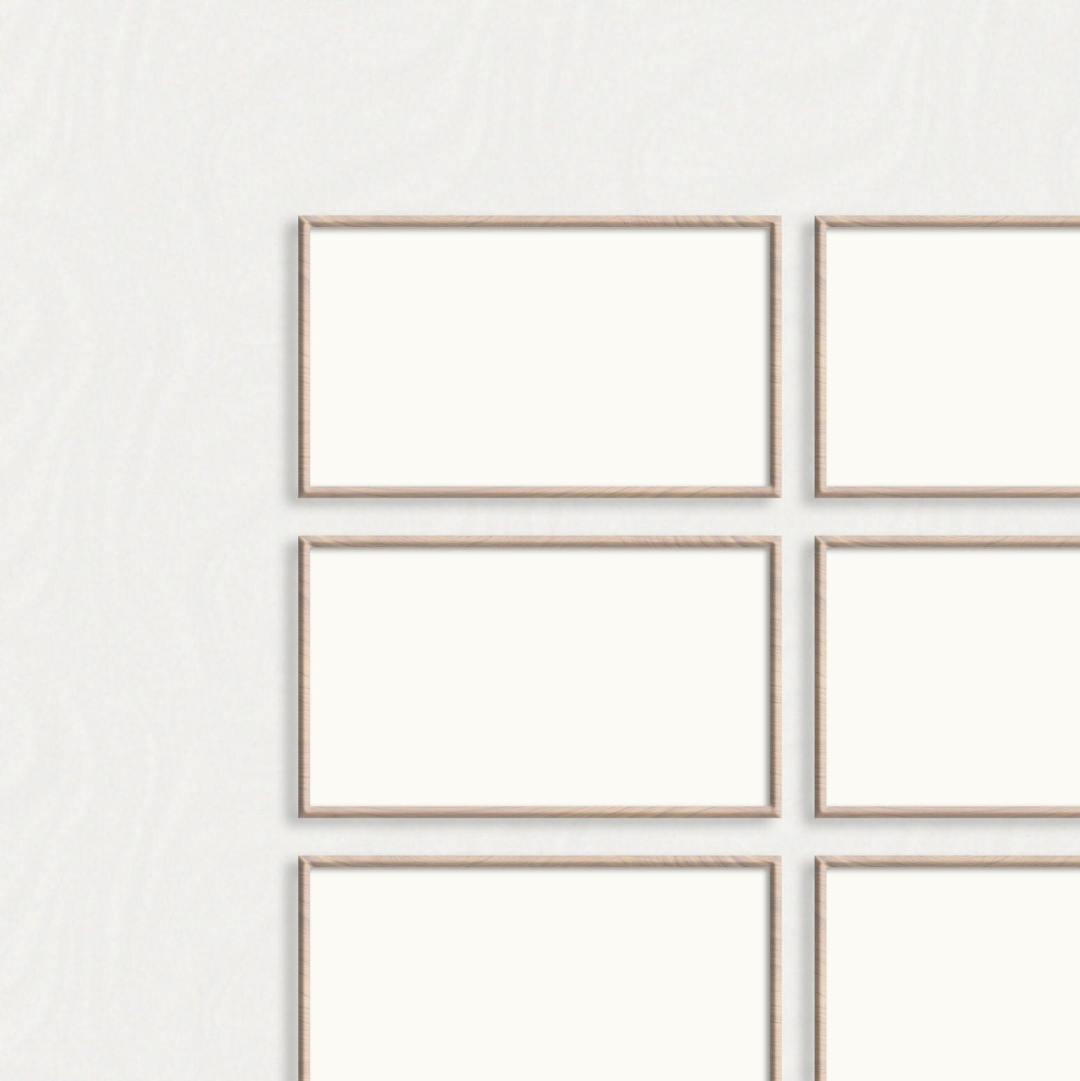 16x9 Frame TV Mockup, Set of 12 Light Wood Frame TV Mockup, Frame TV ...