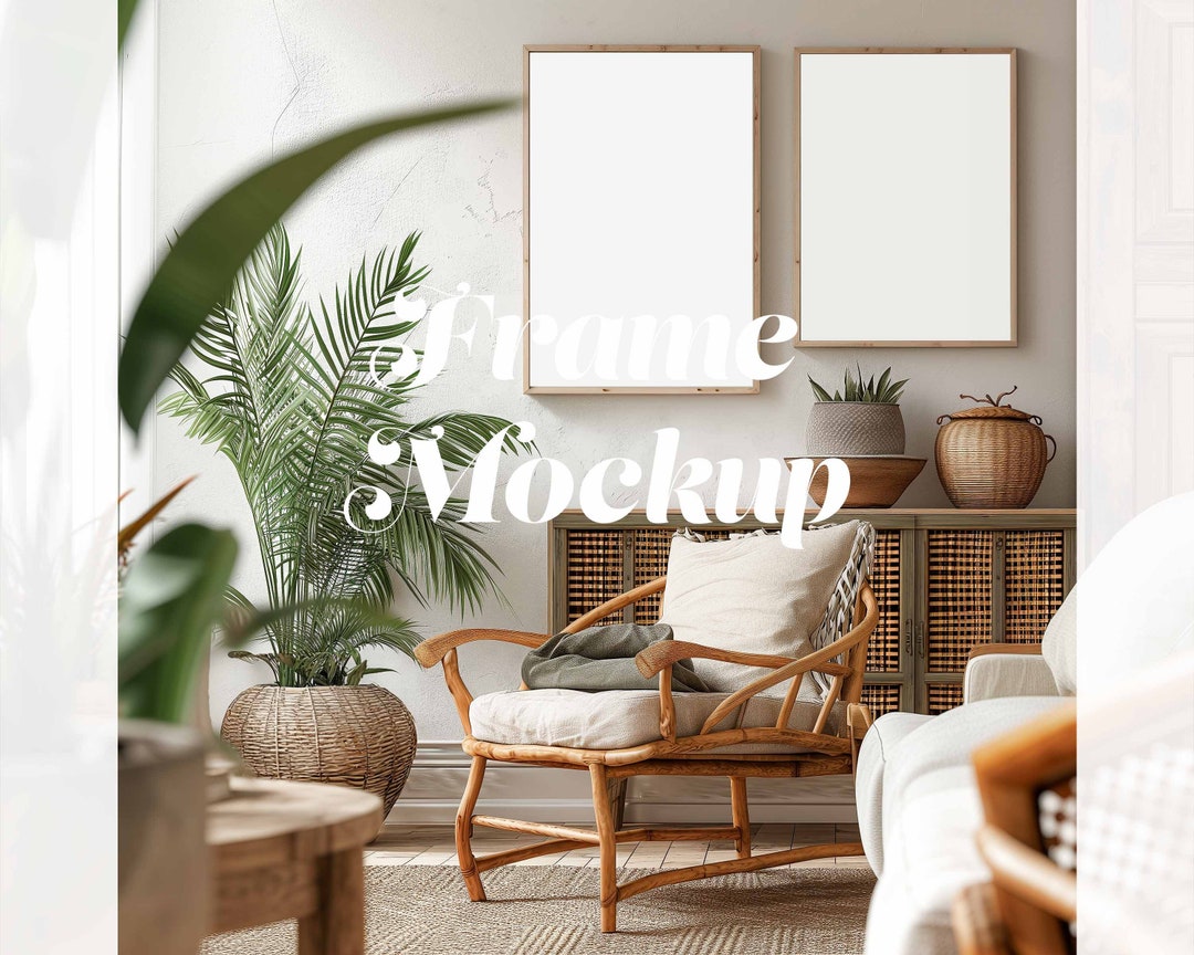 Two Frames Mockup, Double Frames Mockup, 2x3 Ratio Frame Mockup, 3x4 ...