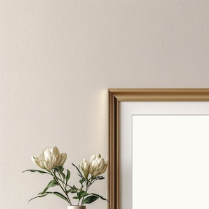 Bronze Gold Frame Mockup PSD, for 4x5 Ratio Vertical Wall Art, Vertical ...