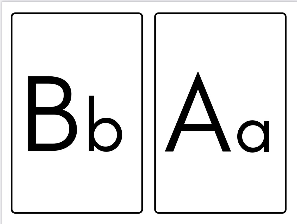 Montessori Letter Flashcards , ABC Cards for Toddler , Alphabet ...