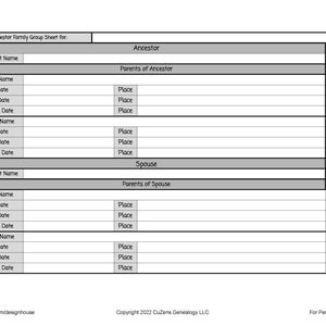 Handwritten Note-taking for Family Group Sheets Stack Genealogy ...