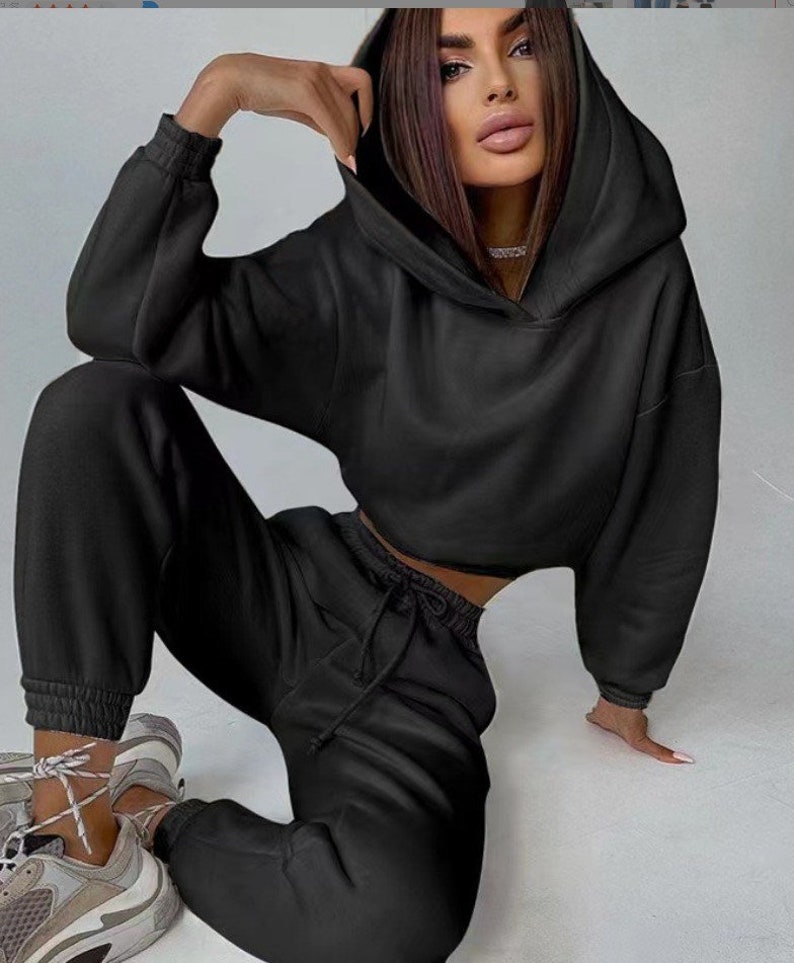 Soft Warmer Two Piece Sweatpants With Hoodie - Etsy