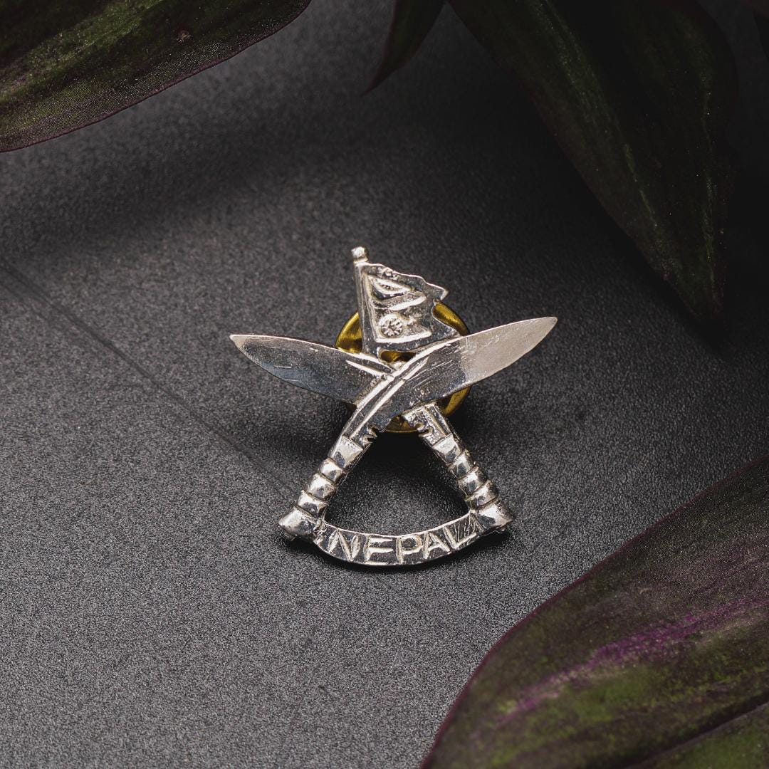 Khukuri Cross Brooch With Nepalese Flag - Etsy