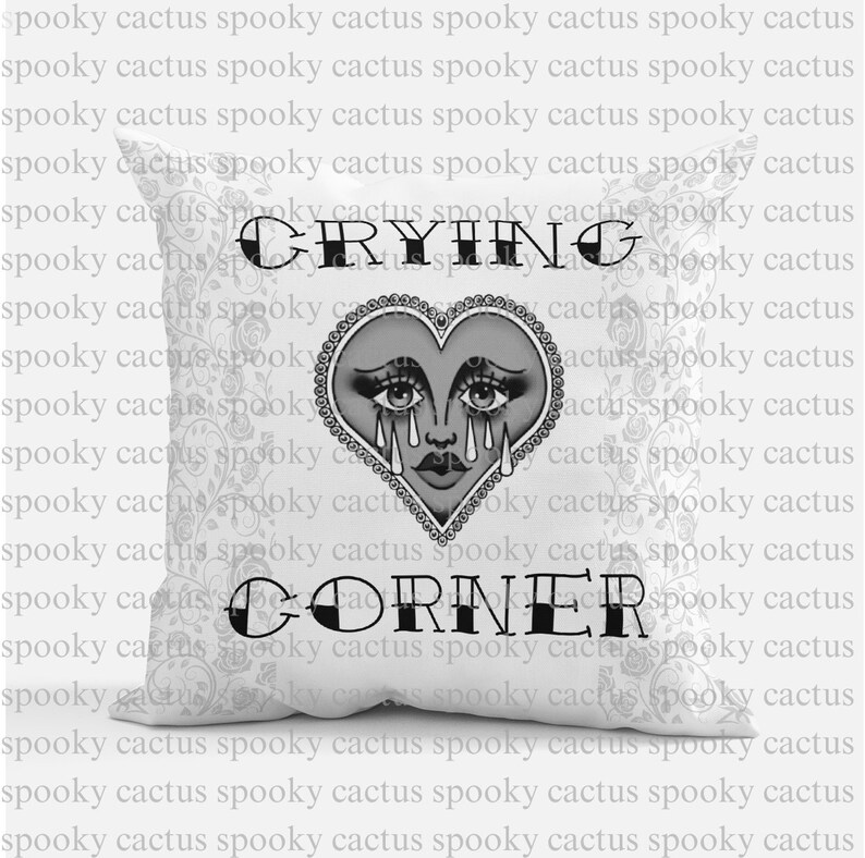 Funny Crying Corner Wall Art Print - Emotional Room Decor | Traditional ...